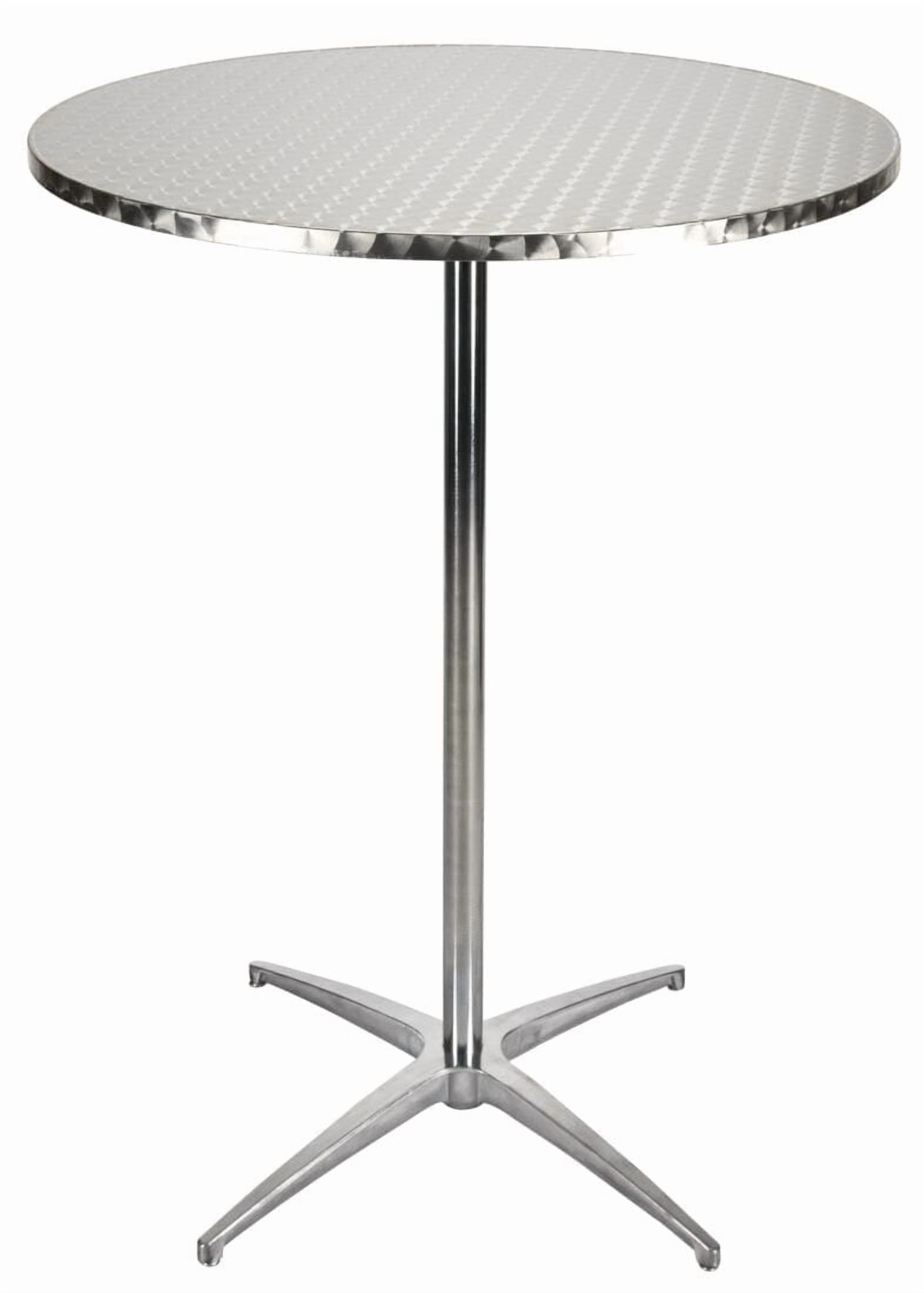 32" Round Stainless Steel Bar Height Cocktail Table Kit by Chivari ...