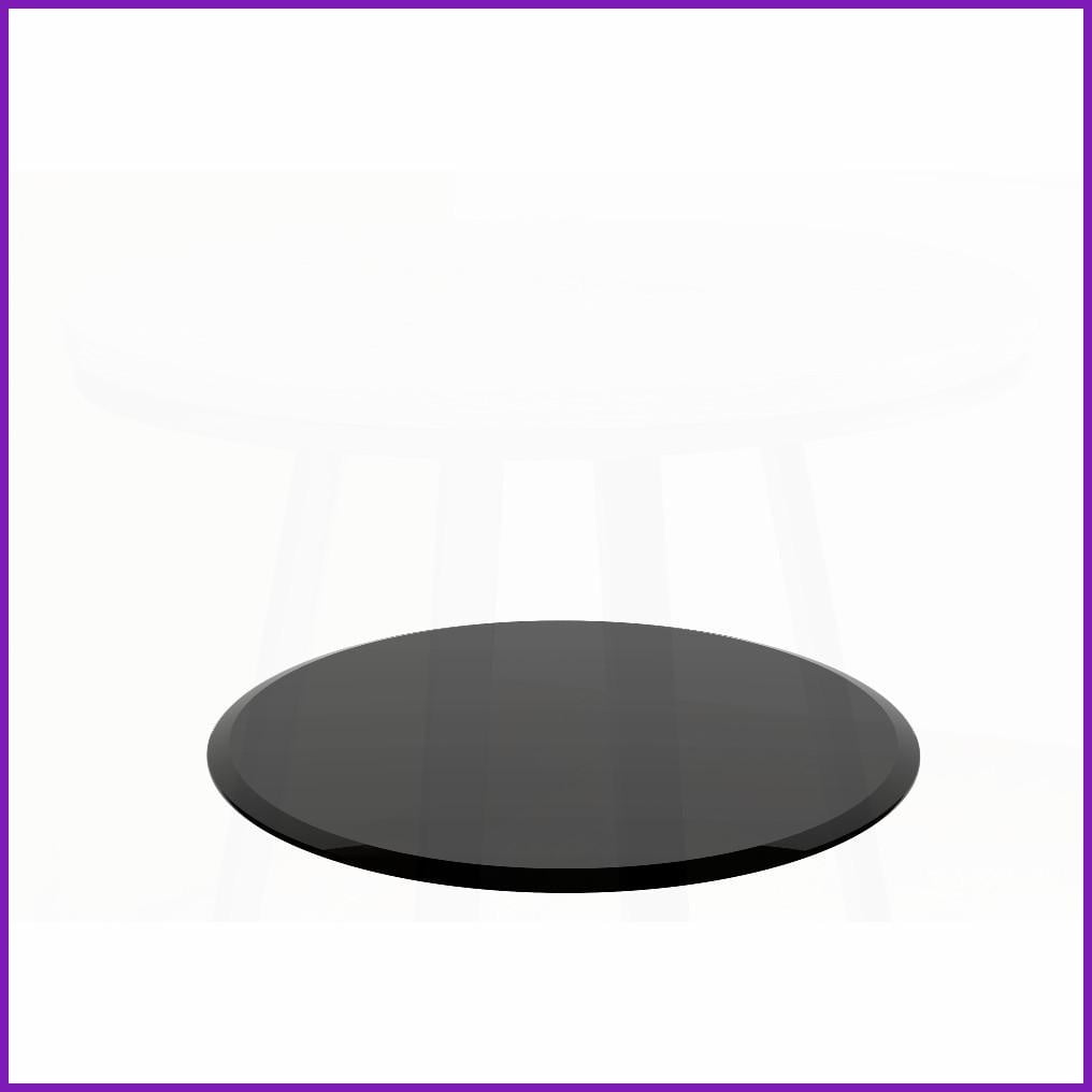 32" Round Tempered Glass Coffee Table Top - 1/2" Thick Beveled Edge ...