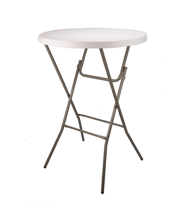 32" Round White Plastic Cocktail Table by Chivari - Walmart.com