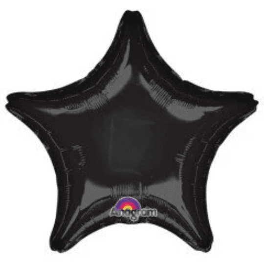 32" STAR - BLACK Balloon • Large Shape Foil Mylar Balloon • Party ...