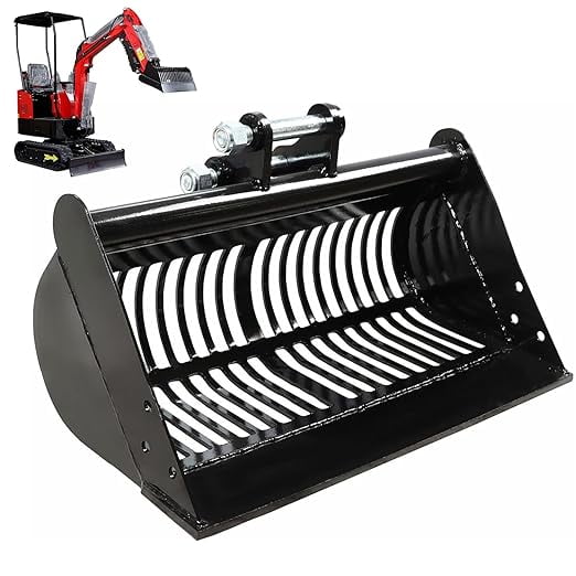 32 in Screening Bucket for Mini Excavator, Soil Sieving Bucket ...