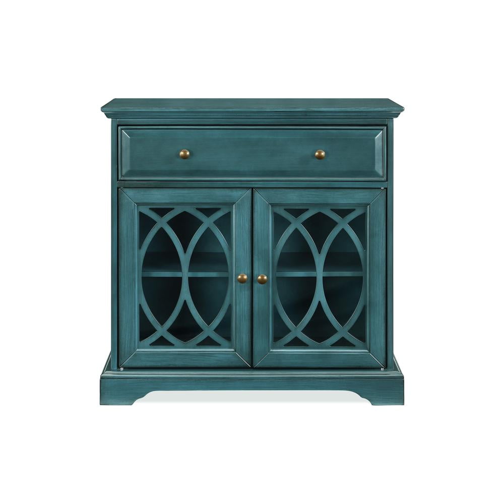 32'' Segmented 2 Door TV Stand , Antique Blue - Walmart.com