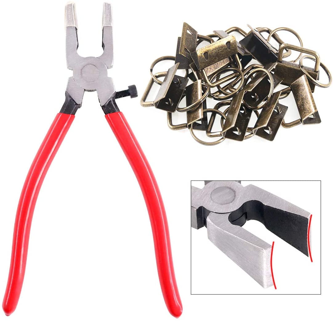 32 Sets 1" 25mm Key Fob Hardware with 1Pcs Key Fob Pliers, Glass ...
