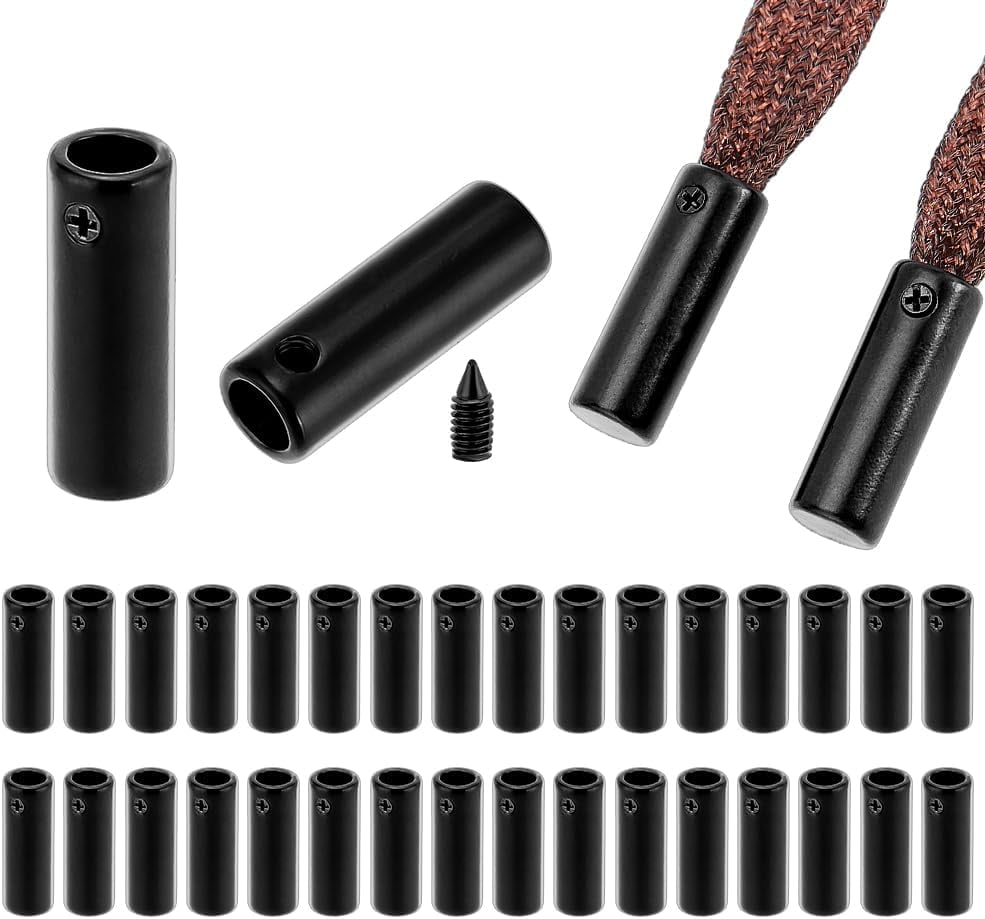 32 Sets Shoelace Aglets Metal Shoelace Tips Cod End Aglets Shoe Lace ...