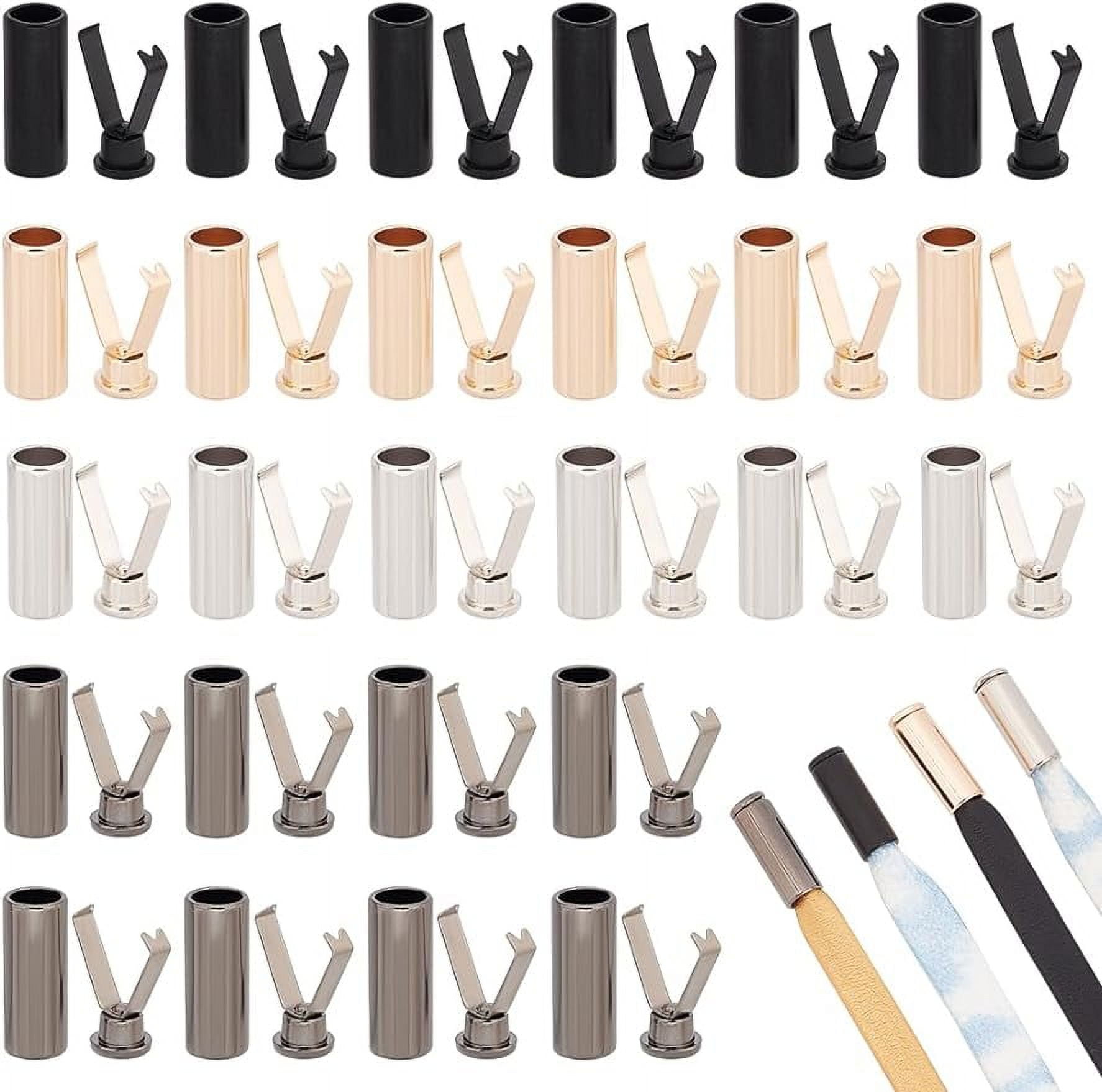 32 Sets Shoelace Tips 4 Colors Aglets for Shoelaces Alloy Shoelace Head ...