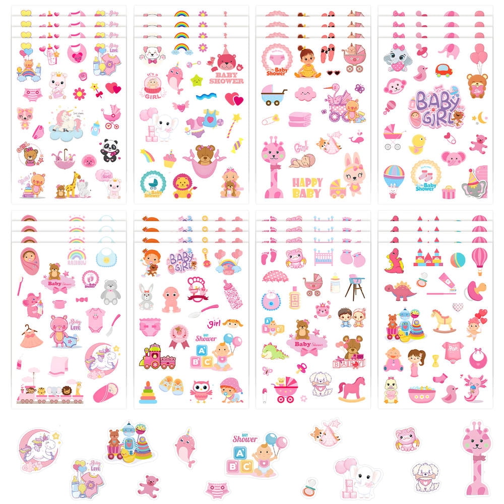 32 Sheets Baby Stickers for Scrapbooking Supplies: 480+ Baby Scrapbook ...