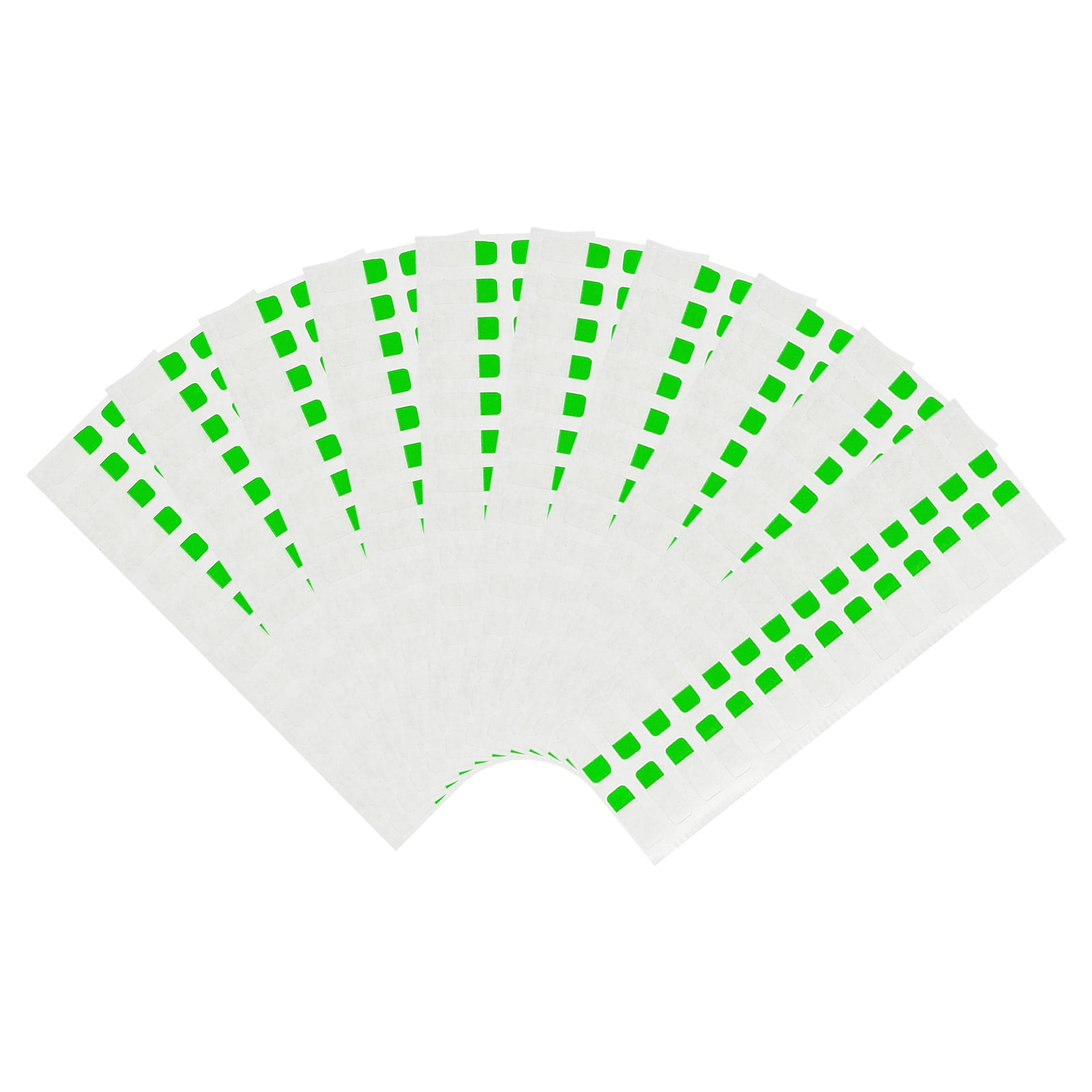 32 Sheets PVC Seal Stickers Rectangular Labels Sheet Green, 0.6x0.2 ...
