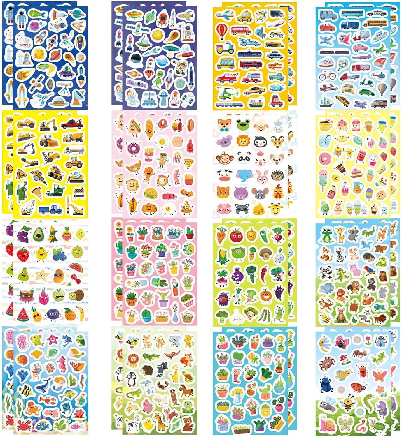 32 Sheets Stickers for Kids, 850 PCS + Cute Stickers Variety Pack for ...