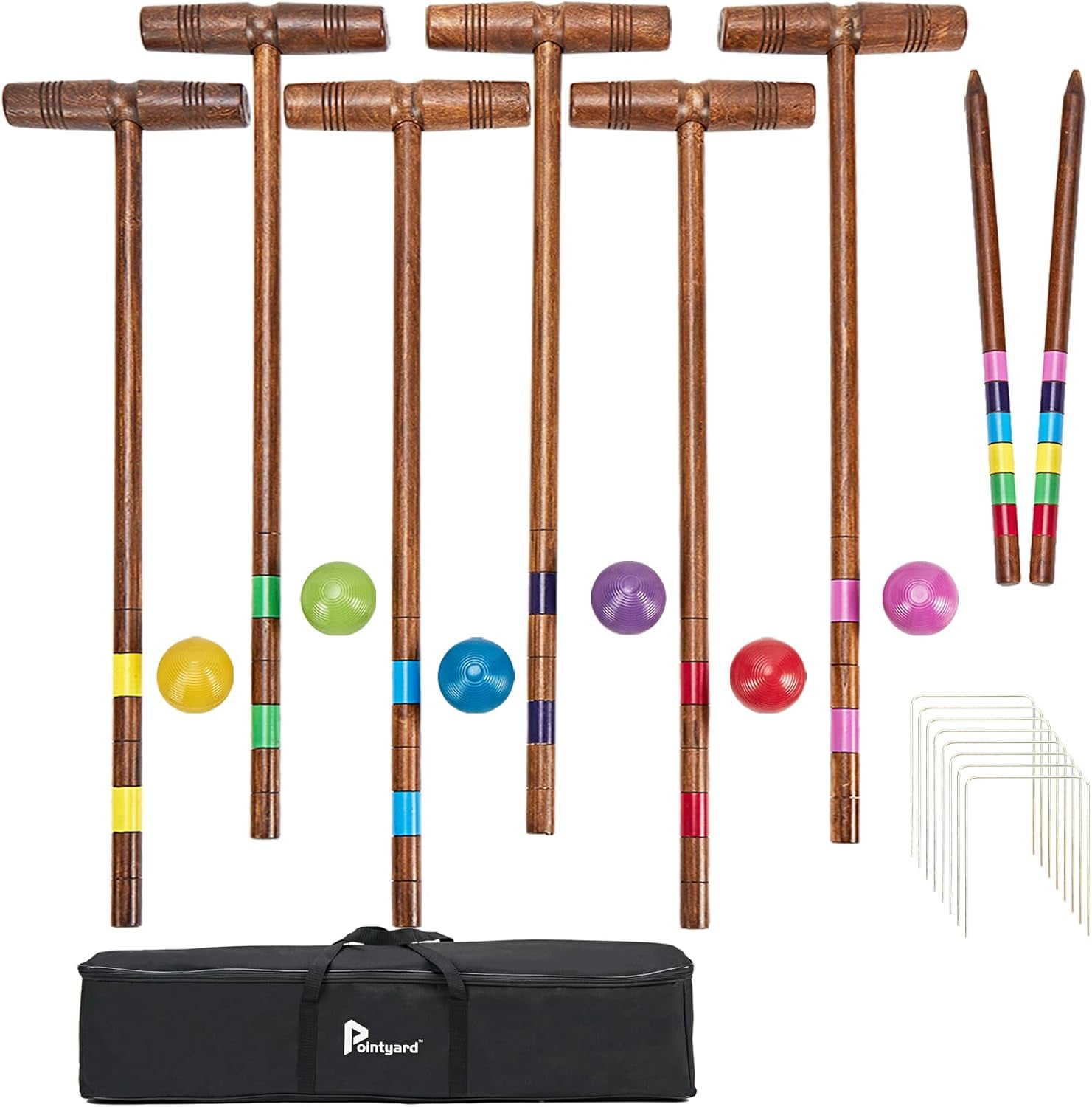 32’’ Six Player Croquet Set, Regulation [Vintage Archaize] Croquet Set ...