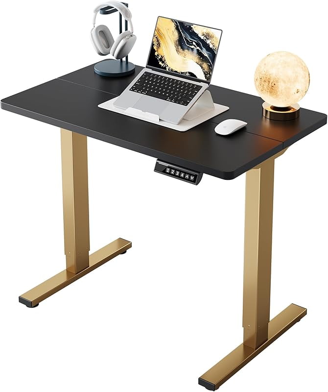32" Small Electric Standing Desk Adjustable Height, 4 Memory Height ...