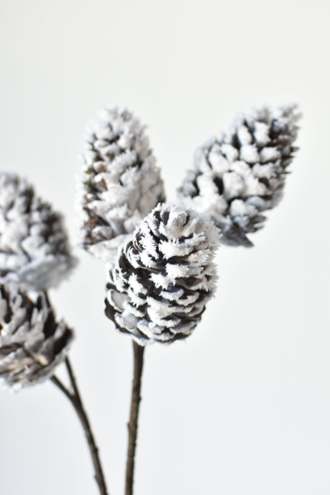 32" Snowed Faux Pinecone Stem - Walmart.com