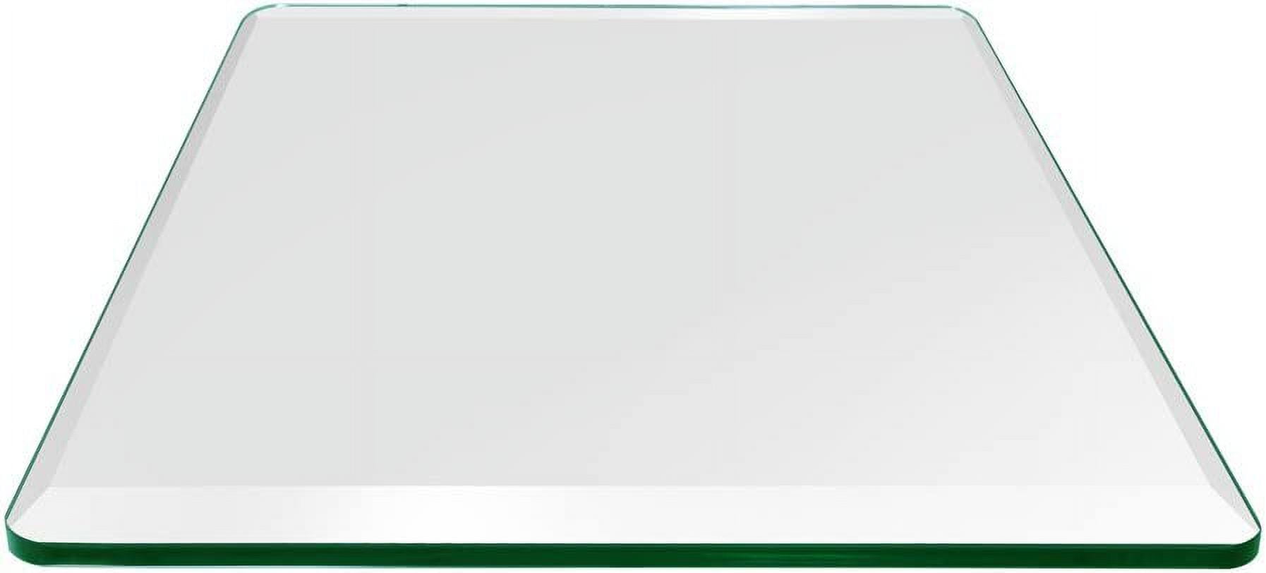 32" Square Glass Table Top - Tempered - 1/2" Thick - Bevel Polished ...