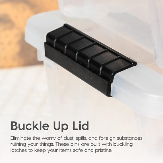 32 Stackable Plastic Storage Bins With Lids 4 Pack - Bpa-free Made In ...