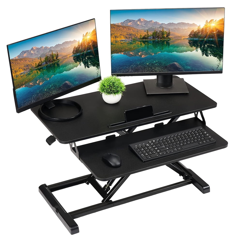 32" Standing Desk Converter, Adjustable Sit to Stand Up Desk ...