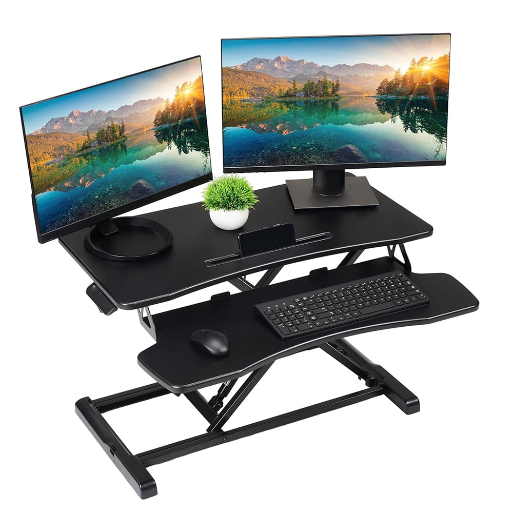 32" Standing Desk Converter, Adjustable Sit to Stand Up Desk ...