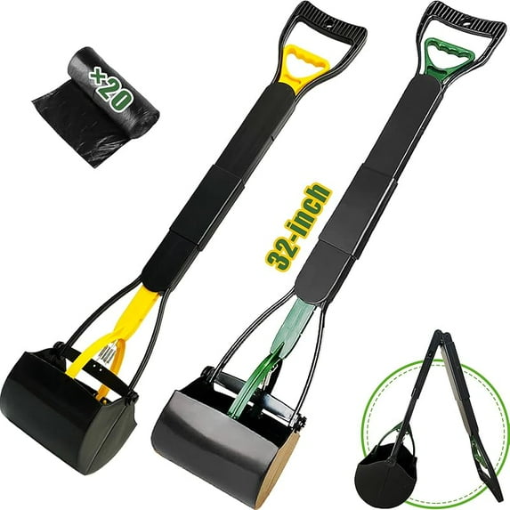 32“ Tall Pooper Scooper, Large Pooper Scooper for Dogs Heavy Duty, Dog ...