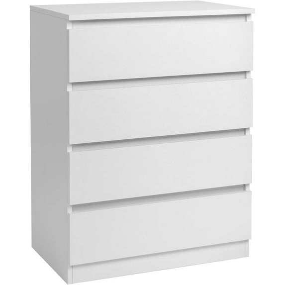 32'' Tall White 4 Drawer Dresser for Bedroom,Modern Wood Storage Chest ...