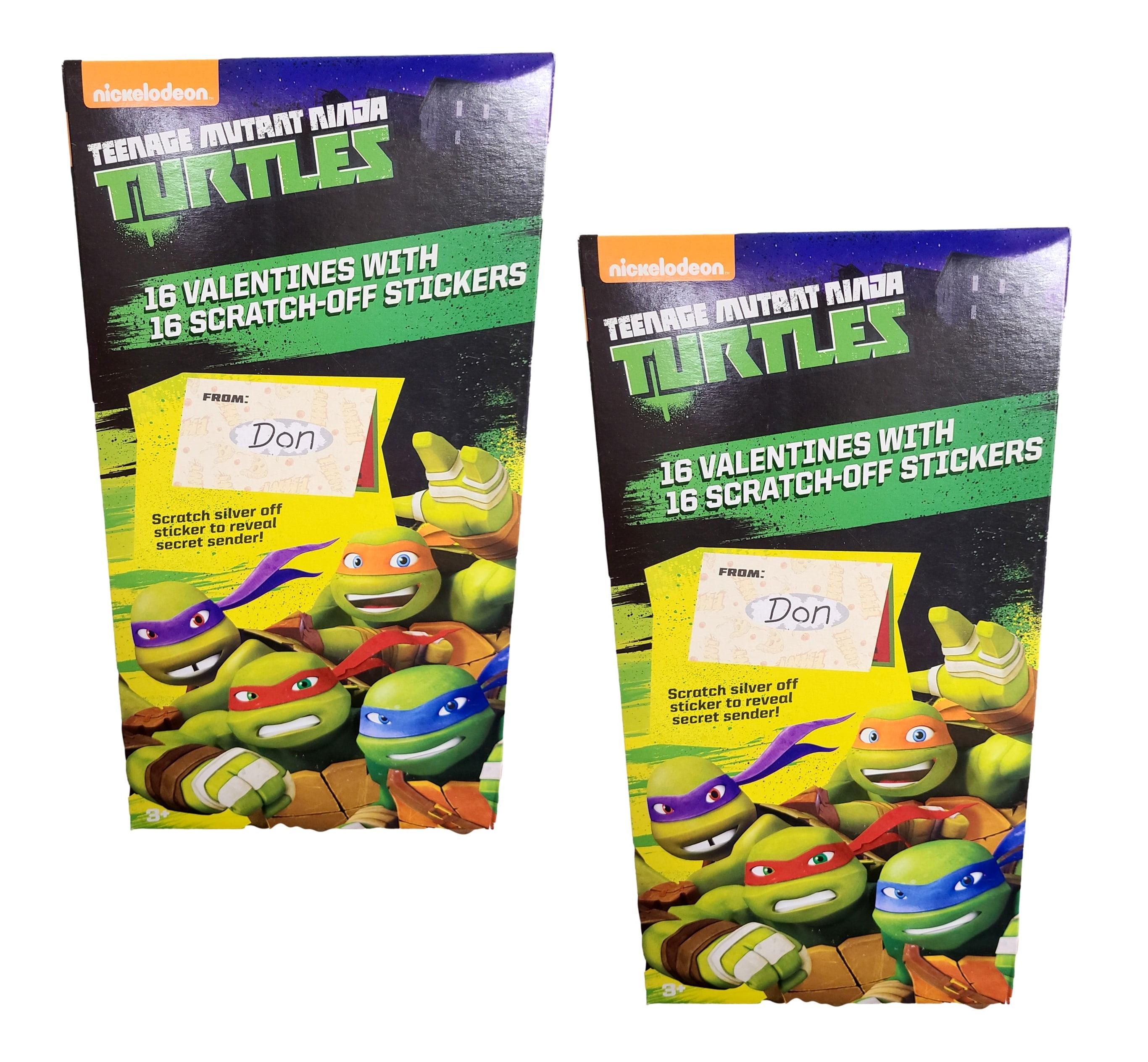 32 Teenage Mutant Ninja Turtles Valentines with 32 Scratch Off Stickers ...