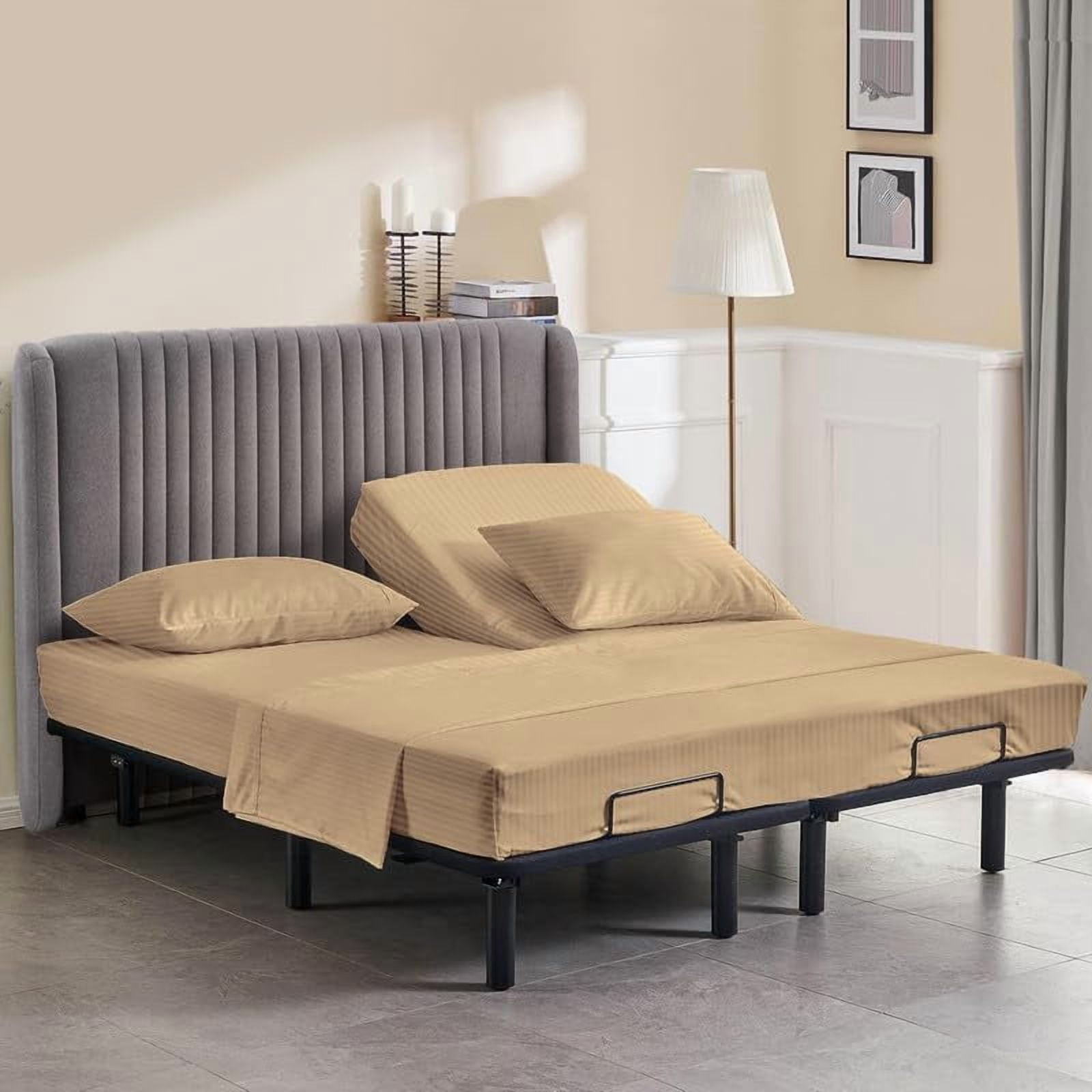 32" Top Split Flex Head Olympic Queen Size, 600-TC Sheet Set - Organic ...