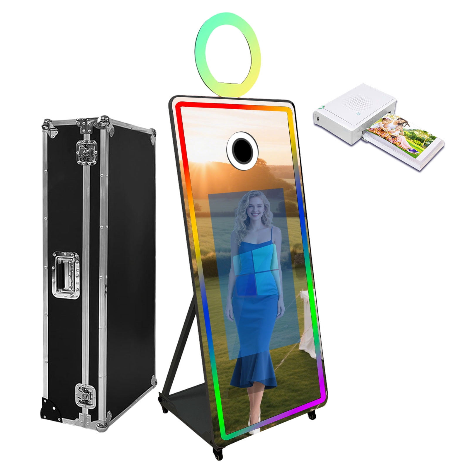 32"Touch Screen Photobooth Portable 65'' Mirror magic PhotoBooth ...