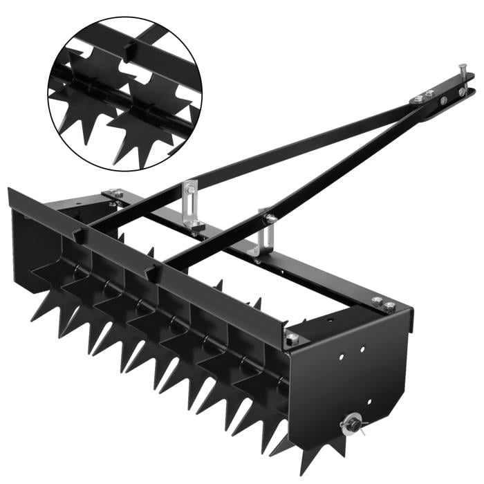 32" Tow Behind Spike Aerator, Soil Penetrator Spikes, with Universal ...