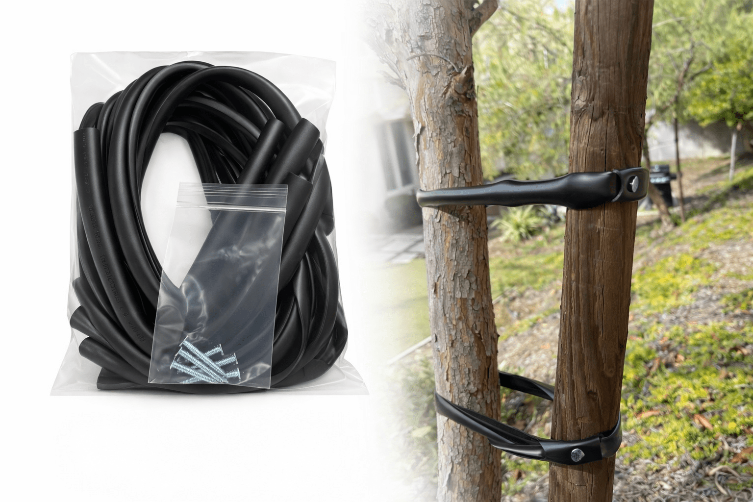 32" Tree Ties with Complimentary Nail (Black) – 10 Pack | Durable Plant ...