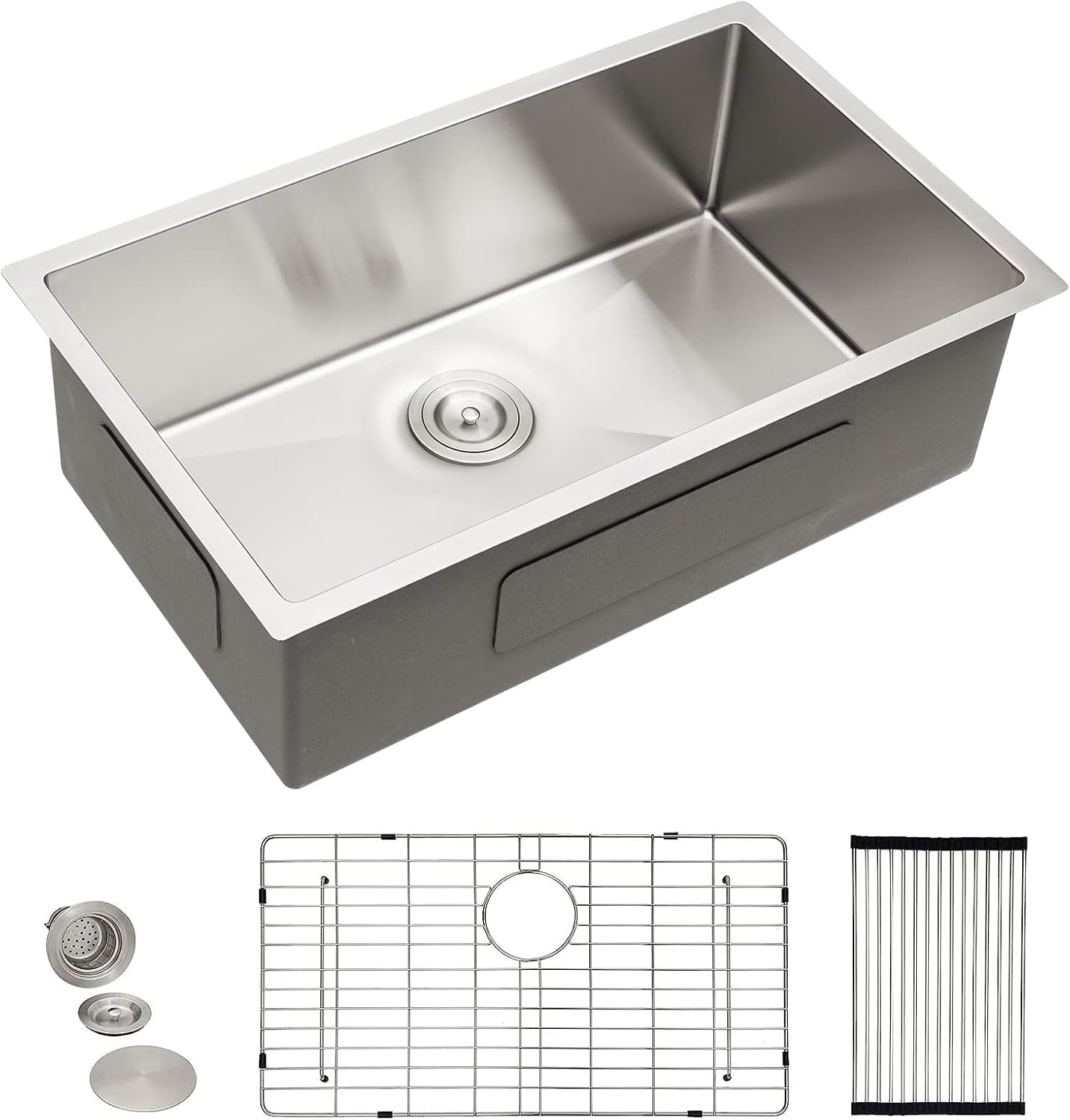 32 Undermount Kitchen Sink - Fulorni 32"x19" Kitchen Sink Under Counter ...