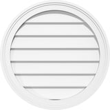 32"W x 32"H Round Surface Mount PVC Gable Vent: Non-Functional, w/ 2"W ...