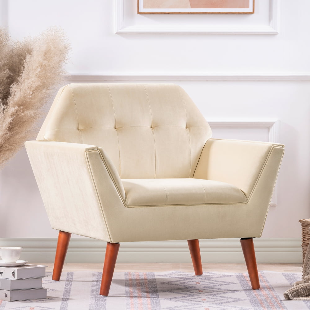 Wide Tufted Accent Armchair, Modern Leisure Single Sofa Chair with ...