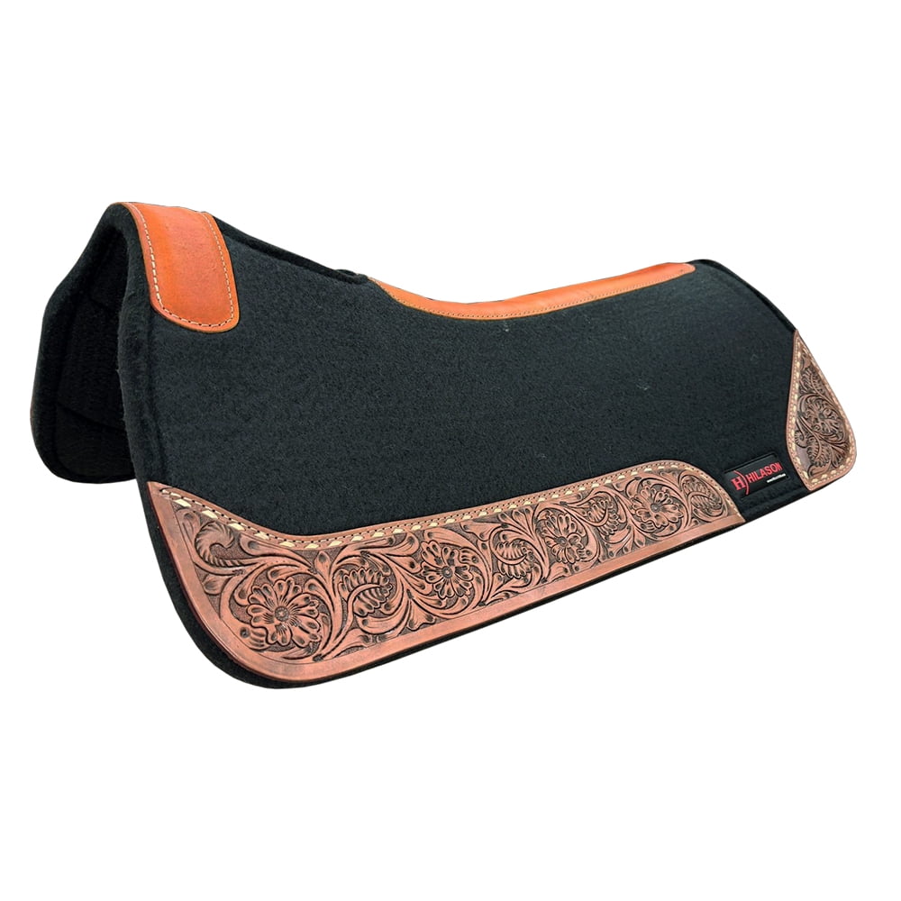 32" X 30" Hilason Horse Saddle PAD Western Contoured Wool Felt Moisture ...
