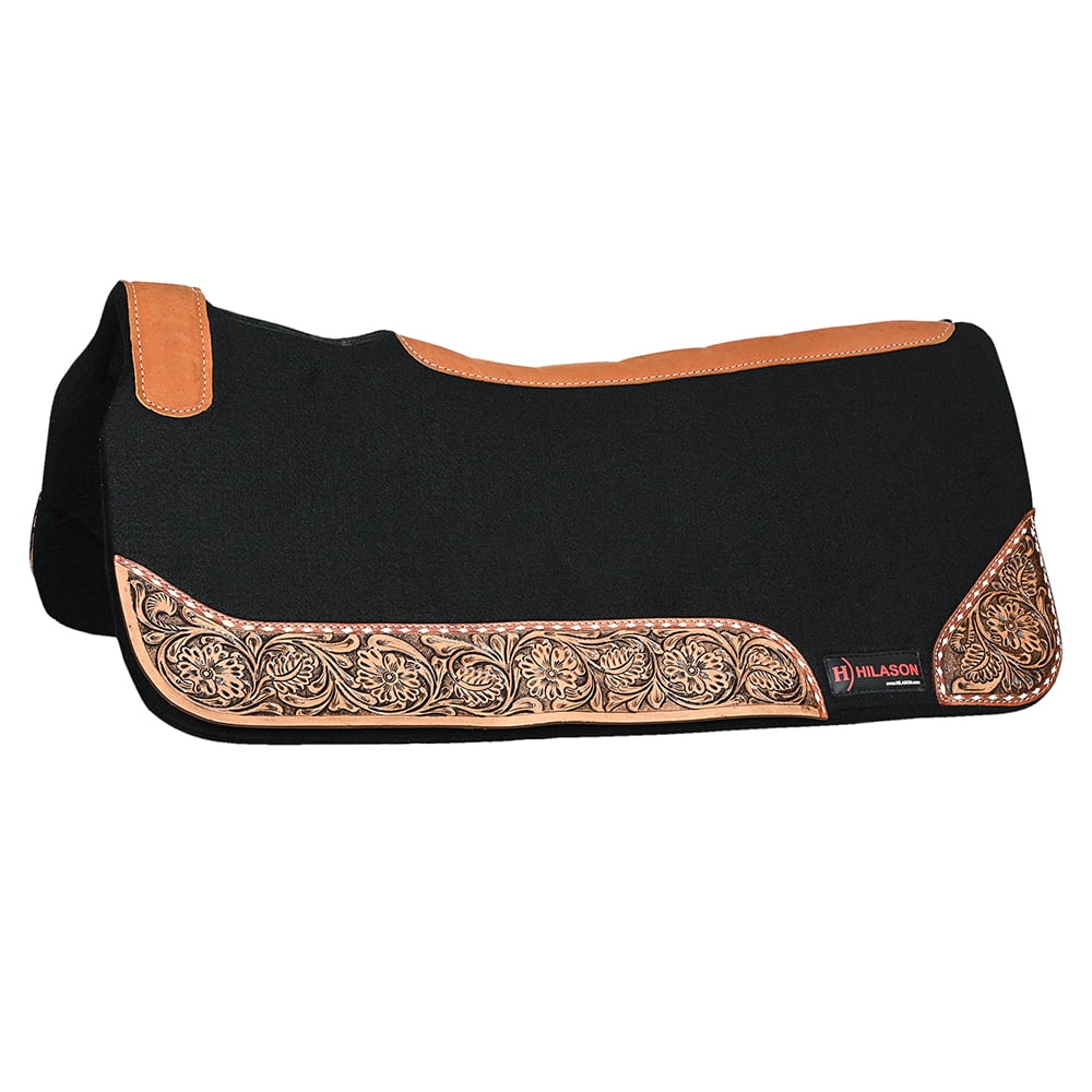 32" X 30" Hilason Horse Saddle PAD Western Contoured Wool Felt Moisture ...