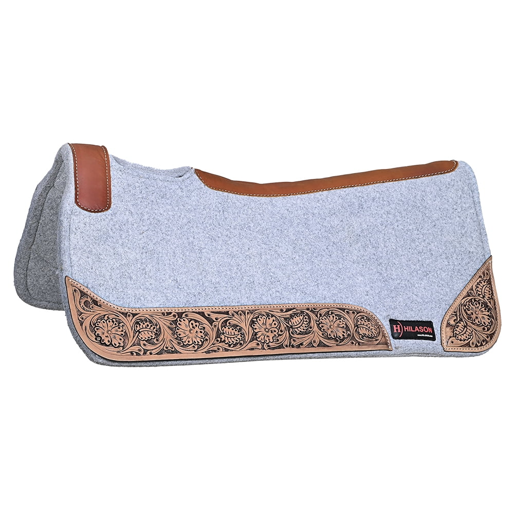 32" X 30" Hilason Horse Western Contoured Wool Felt Therapeutic Saddle ...