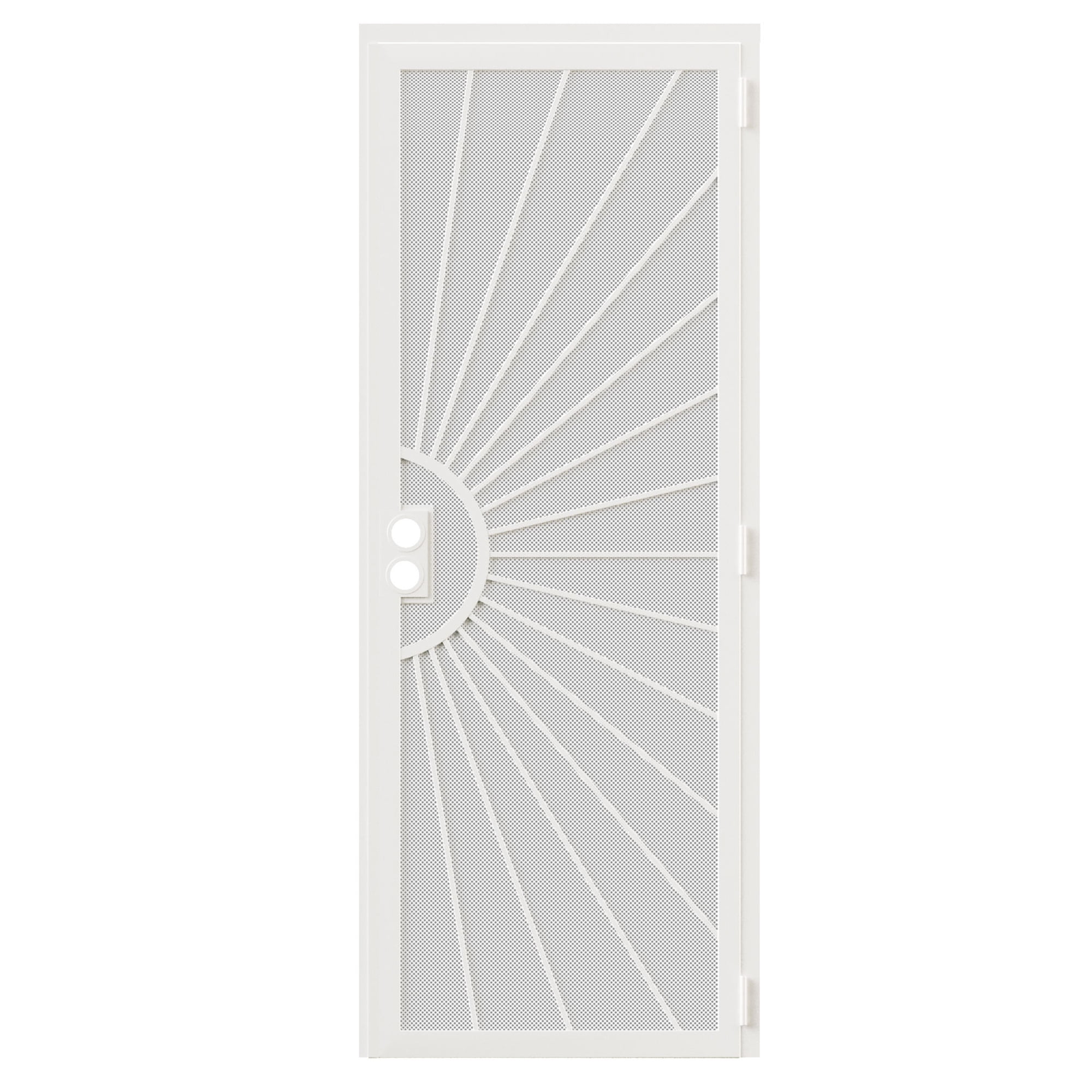 32''X80'' Security Screen Door – Perforated Mesh Steel with Rust ...