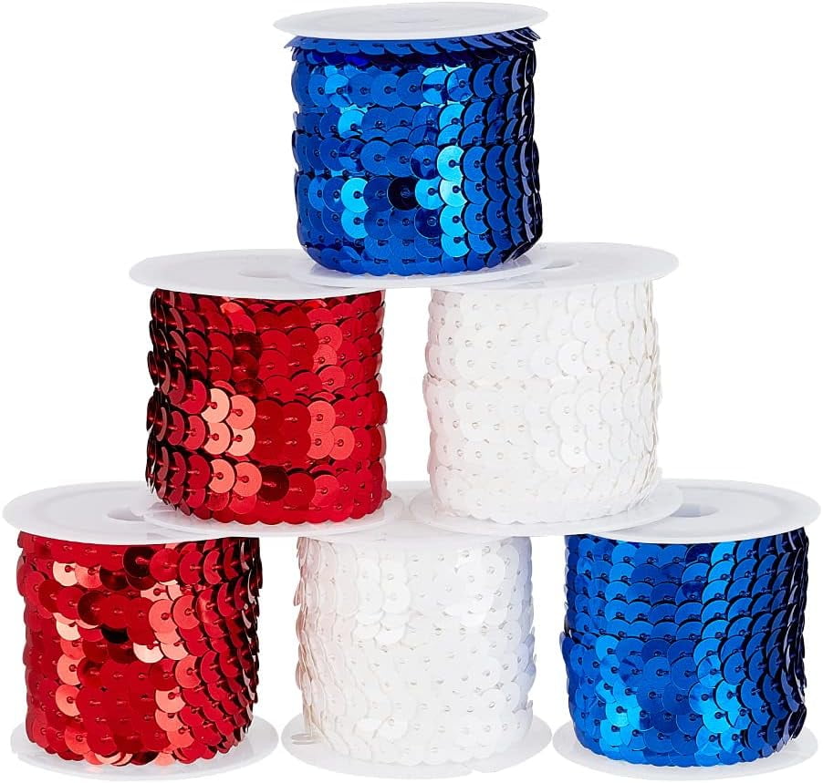 32 Yards Flat Sequin Strip 6mm Spangle Flat Sequin Trim Sequin String ...