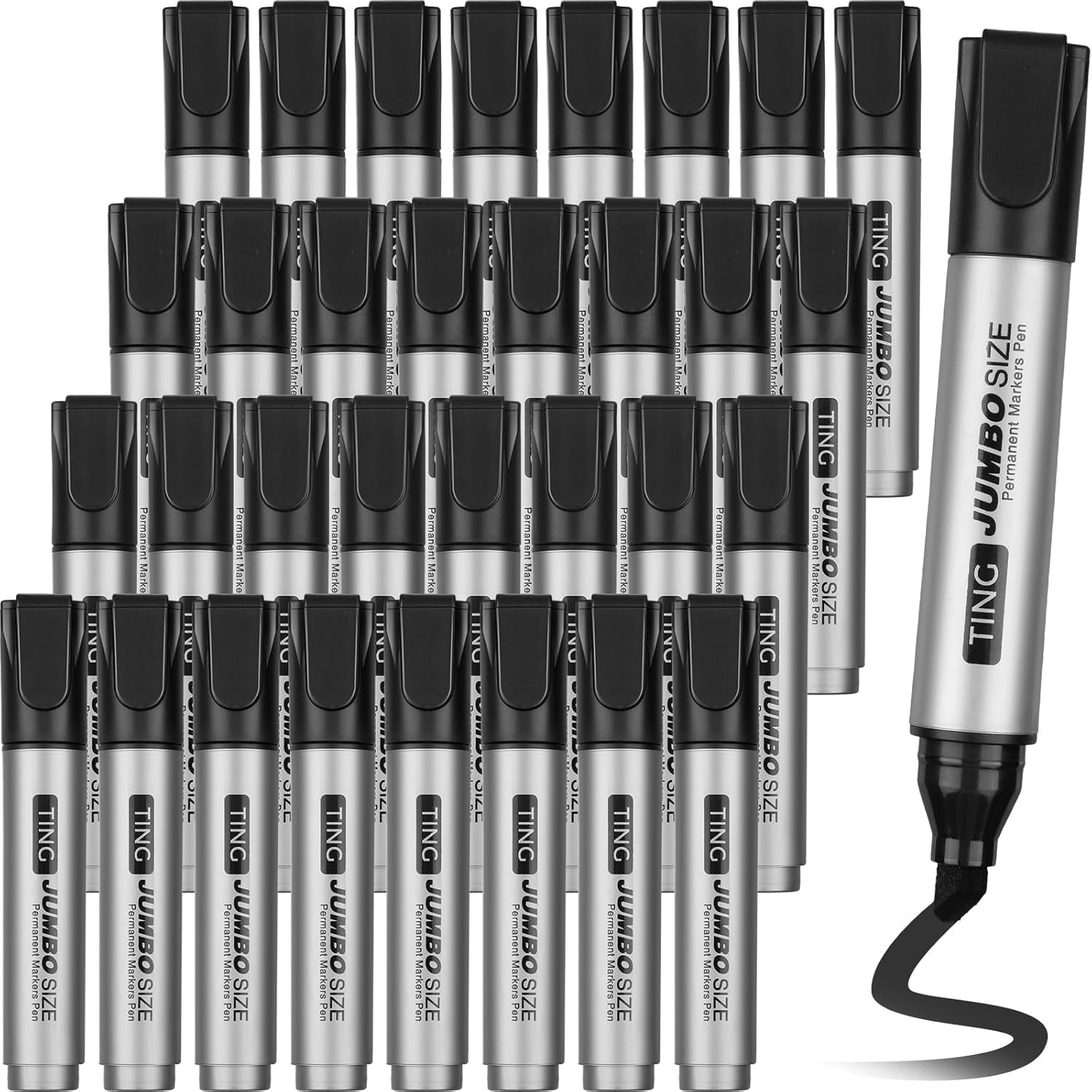 32 count Permanent Markers Large Chisel Tip Permanent Markers Pens ...