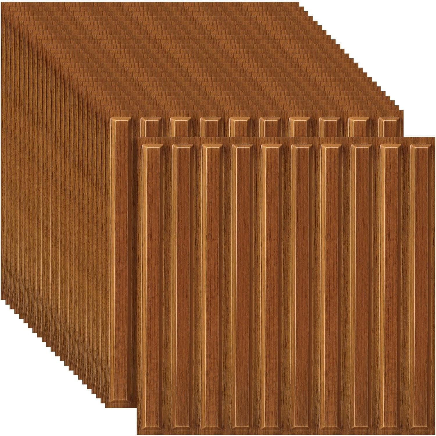 32 count Slat Wall Panels 12 x 12 Inch PVC Fluted Textured Panel ...