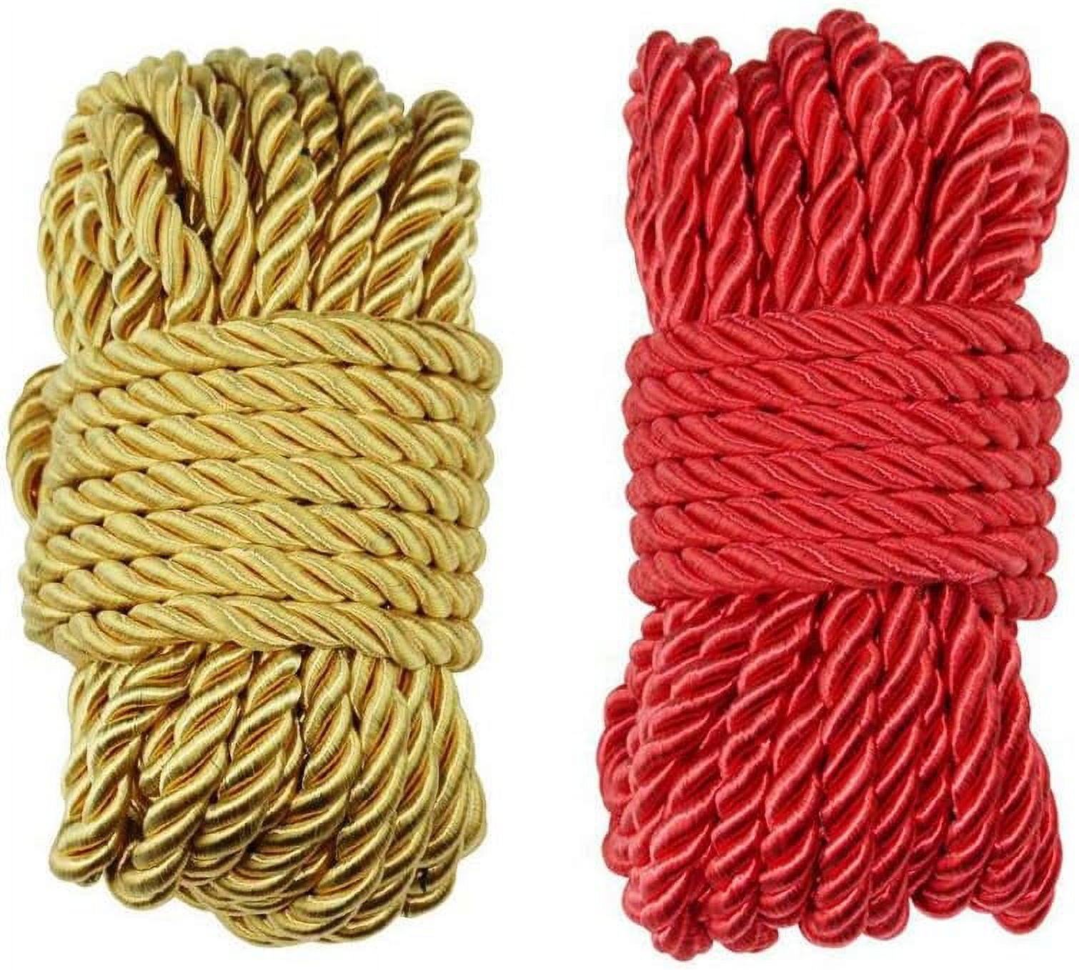 32 feet 8mm(1/3inch) Diameter Soft Silk Rope Solid Braided Twisted ...