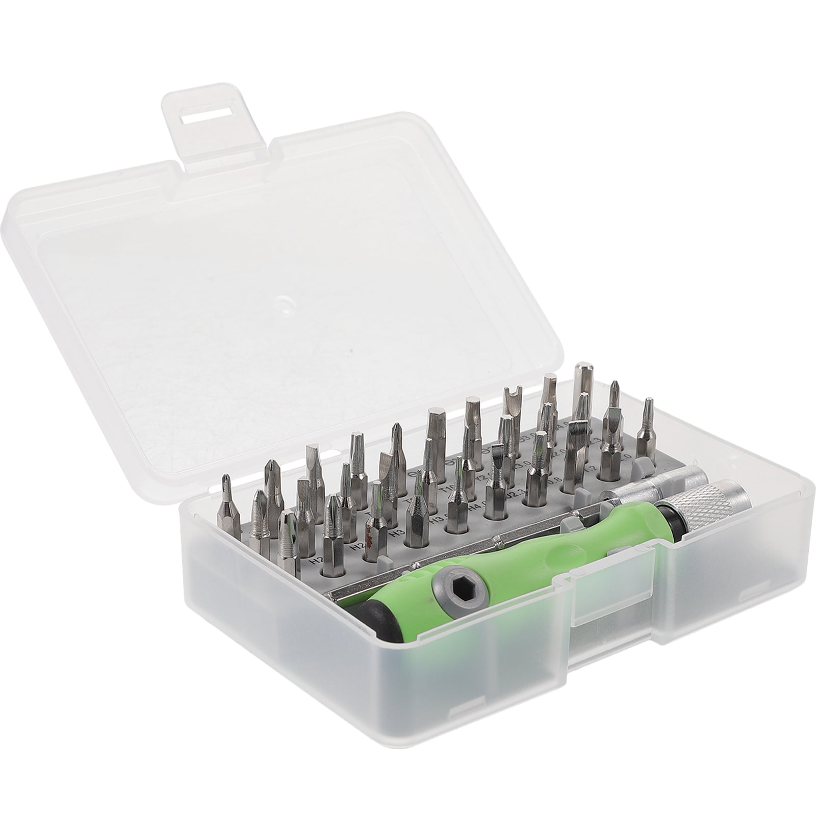 32 in 1 Bit Magnetic Screwdriver Bit Sets Repair Tool Vanadium Steel Assortment Set (Green ...