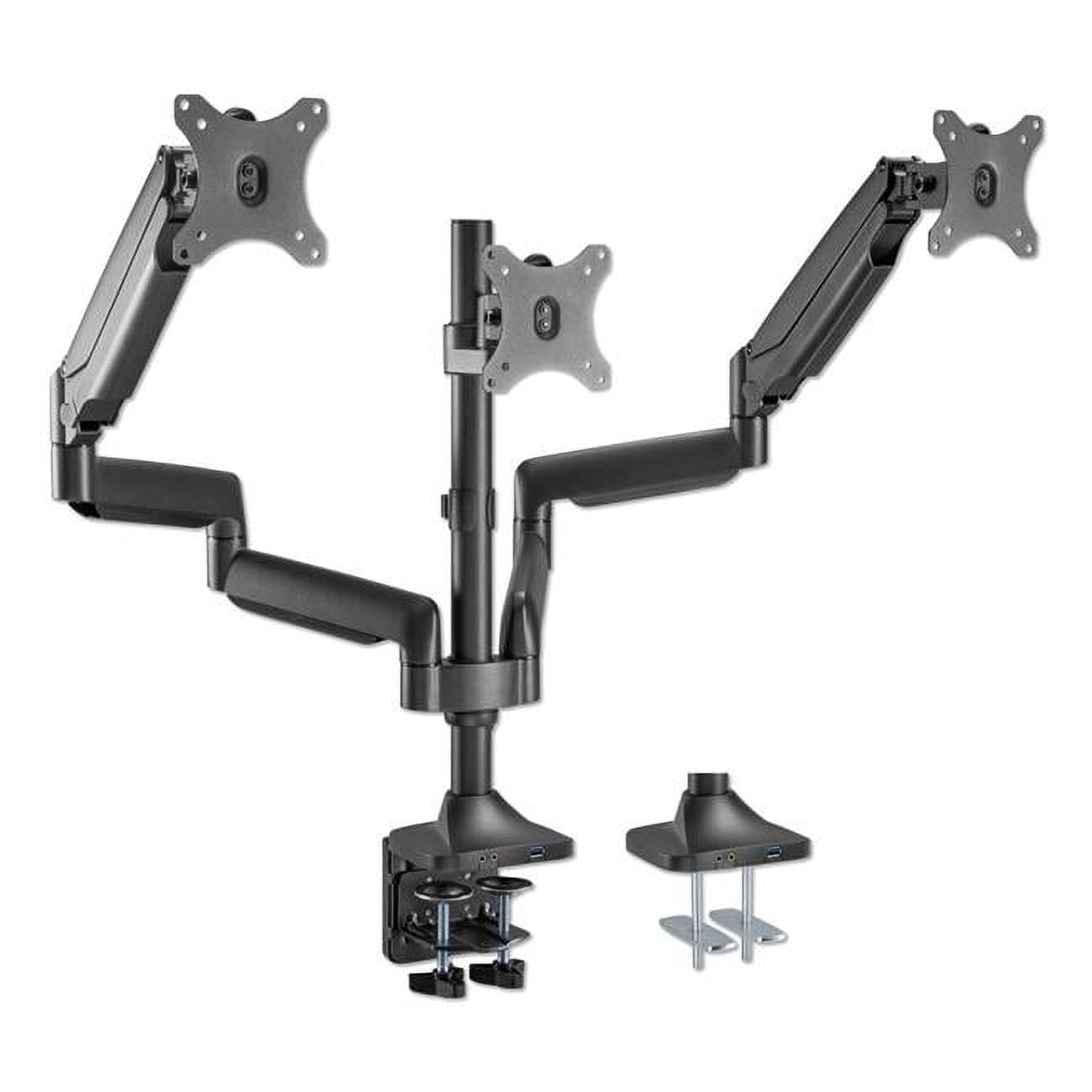 32 in. AdaptivErgo Heavy-Duty Articulating Triple Monitor Arm with USB ...