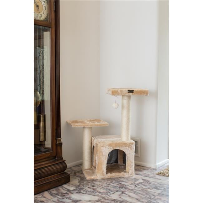 32 in. Classic Cat Tree, Beige - Walmart.com