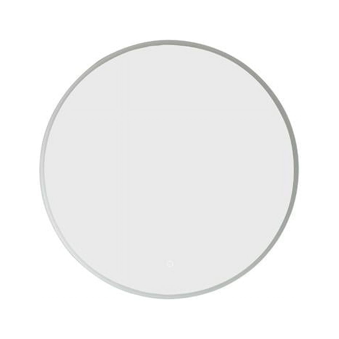 32 in. Modern & Contemporary Frameless Lighted Round Bathroom Mirror ...