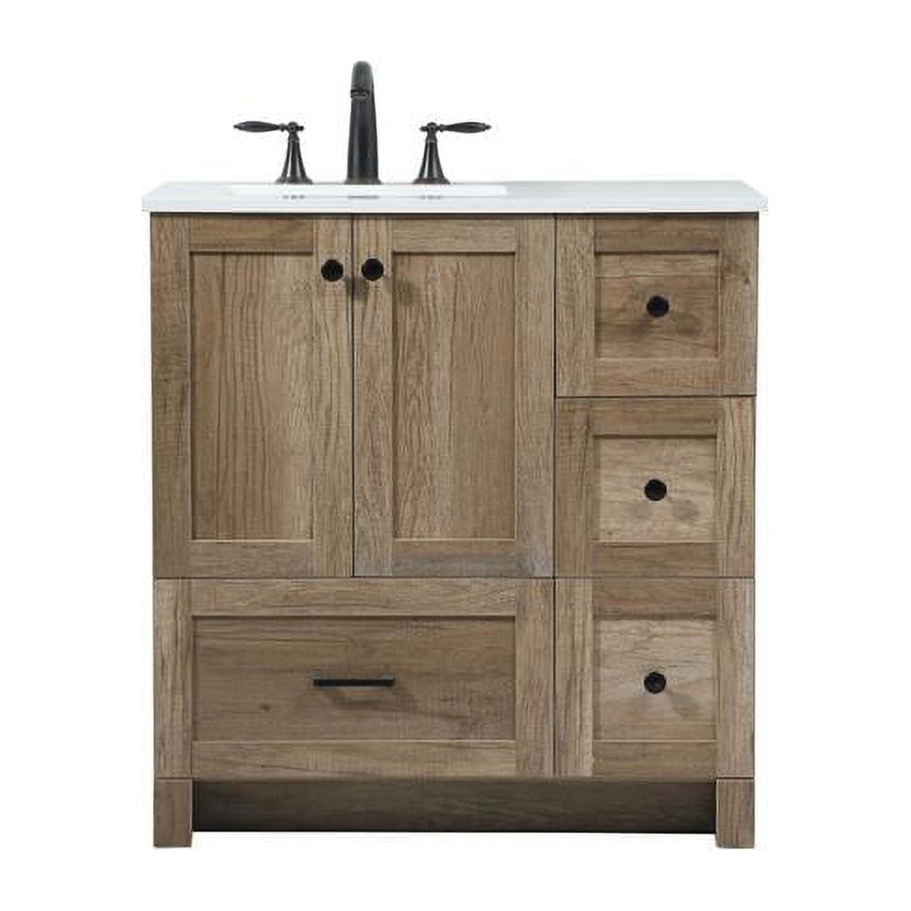 32 in. Soma Single Bathroom Vanity, Natural Oak - Walmart.com
