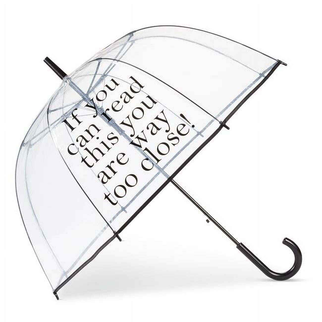 32 in. Way Too Close Bubble Umbrella, Clear & Black - Walmart.com