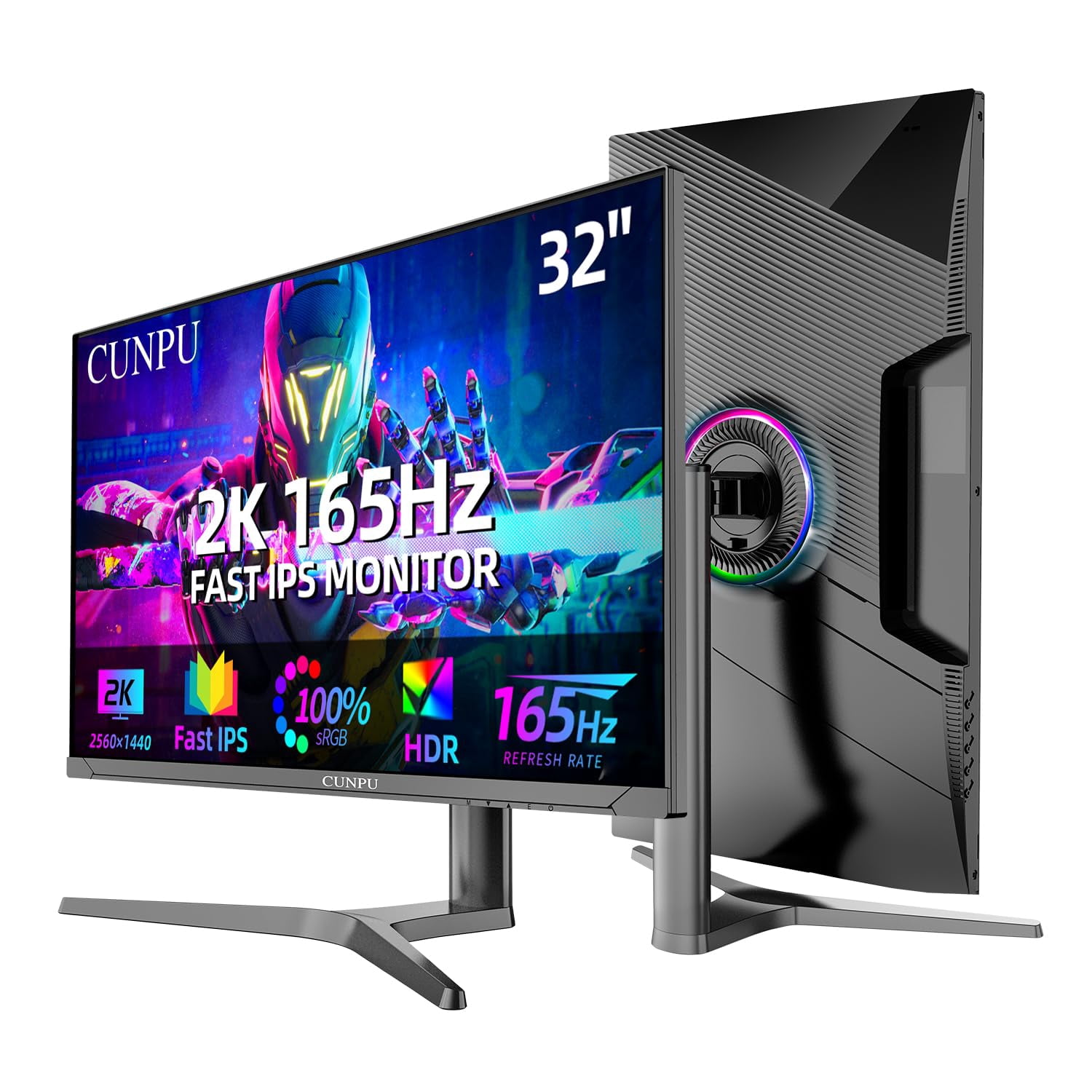 32 inch 1440p 165Hz,WQHD 2560 x 1440 PC Computer Monitor 1ms, Adaptive ...