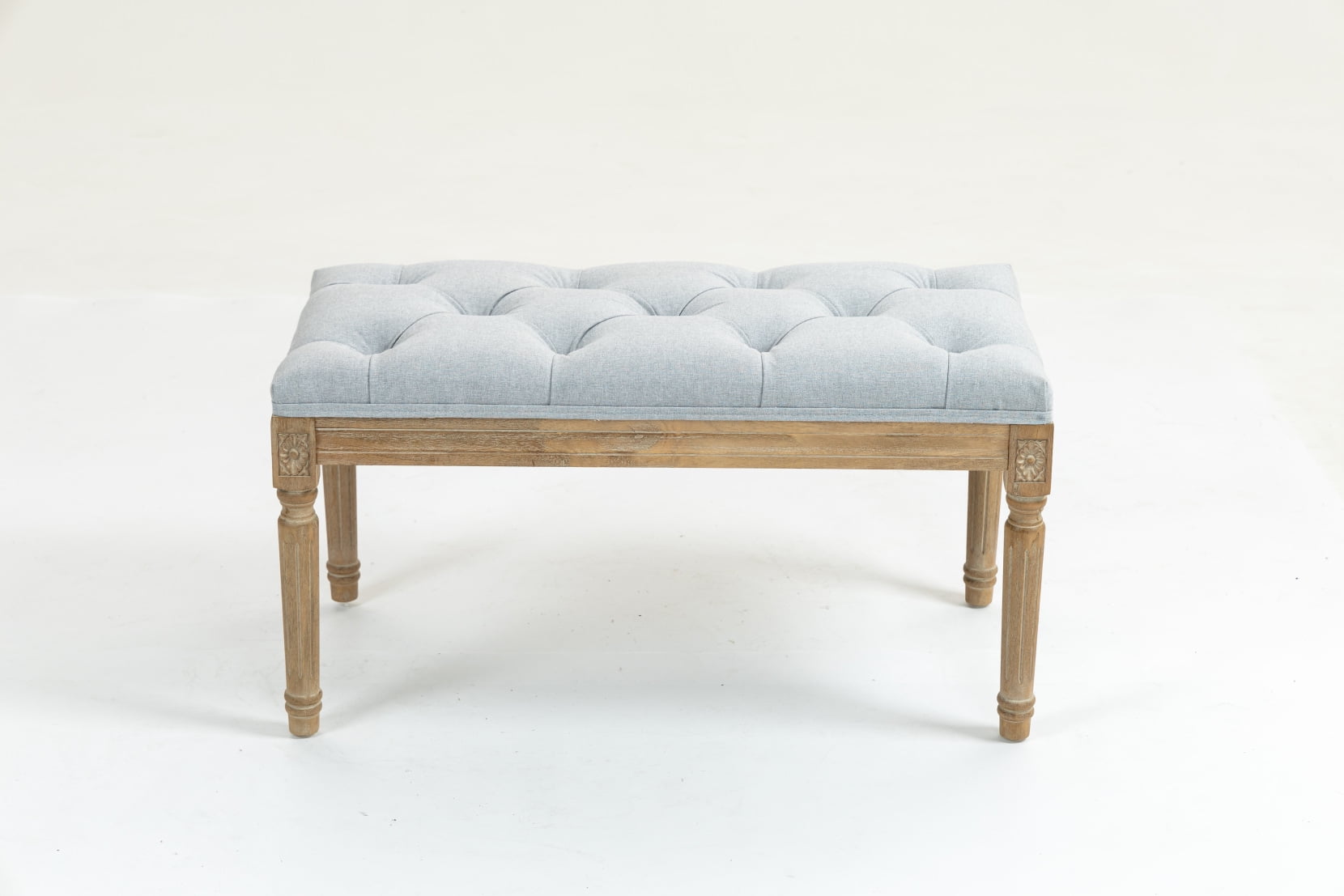 32"inch Bench, French Vintage Bedroom Bench Upholstered Dining Benches ...