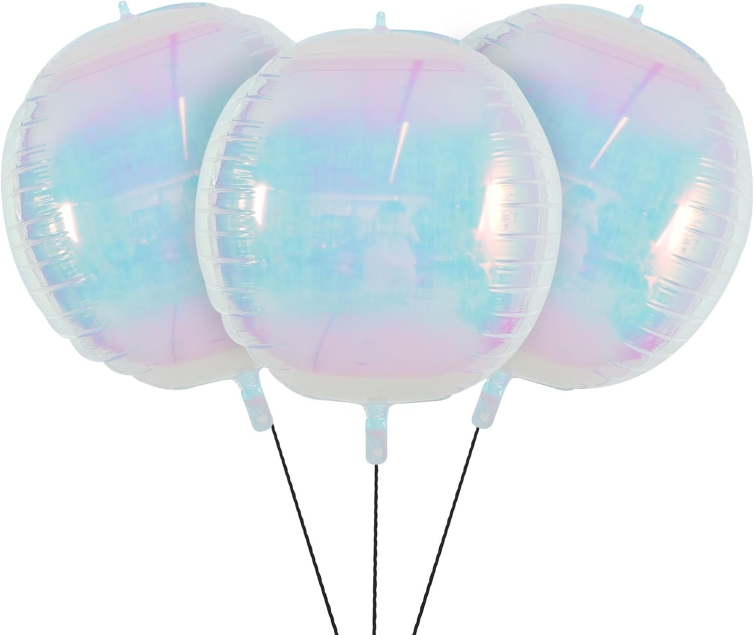 32 inch Bobo Balloons Iridescent White Balloons Giant 4D Foil Balloons ...