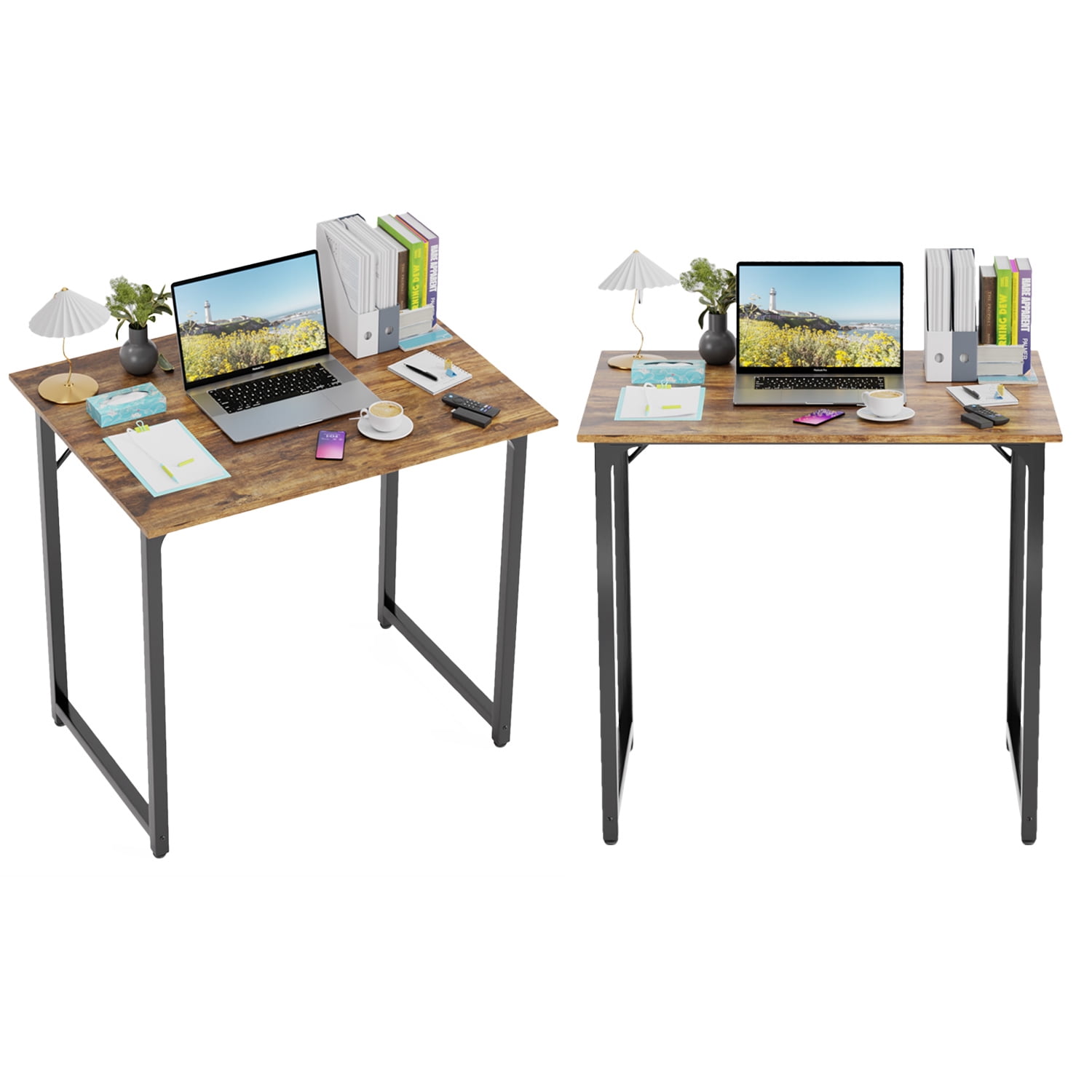 32 inch Computer Desk Set of 2, Study Writing Table for Small Space ...