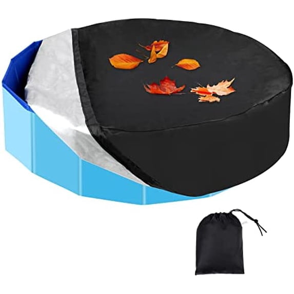 32 inch Dog Pool Cover Foldable Round Pool Pet Collapsible Swimming ...