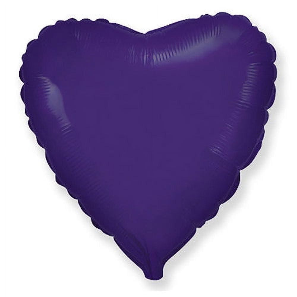 32 inch Heart - Metallic Dark Purple Foil Mylar Balloon - Party ...