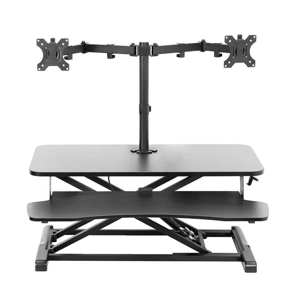 32 inch Height Adjustable Standing Desk Converter with Dual 13 to 30 ...